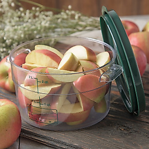 Carlisle FoodService Products Storplus Round Food Storage Container with Stackable Design for Catering, Buffets, Restaurants, Polycarbonate (Pc), 2 Quart, Clear, (Pack of 12)