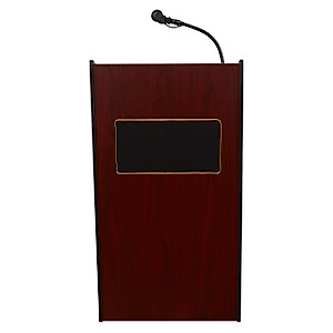 Oklahoma Sound 6010-MY Aristocrat Floor Sound Lectern, 25" Width x 46" Height x 20" Depth, Sound, Mahogany