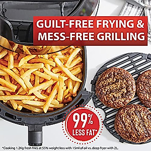 T-fal Easy Fry XXL Air Fryer & Grill Combo with One-Touch Screen, 8 Preset Programs, 5.9 quarts, Black & Stainless Steel