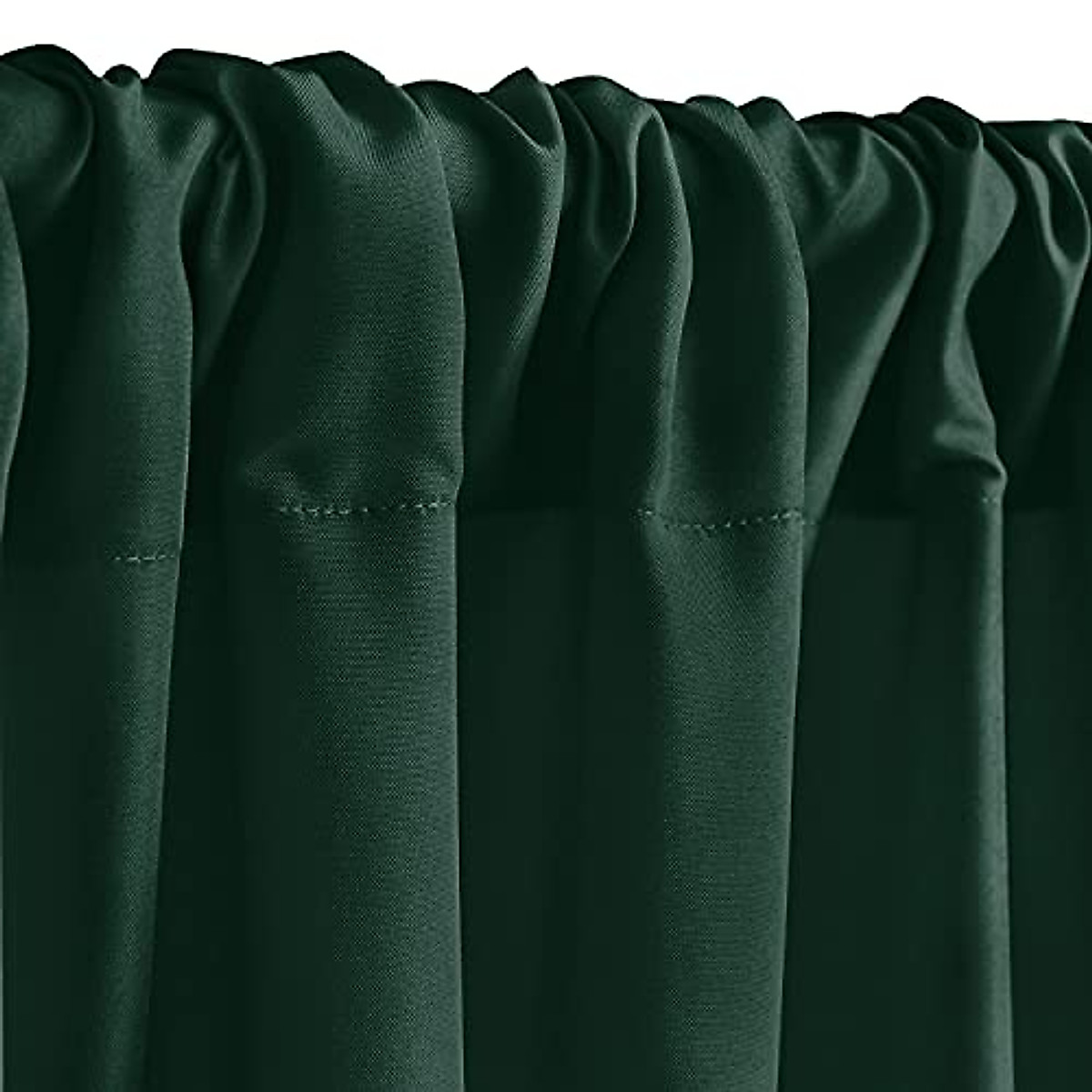 Hiasan Hunter Green Backdrop Curtains for Parties, Polyester Photography Backdrop Drapes for Baby Shower, Wedding Decorations, 5ftx10ft, Set of 2 Panels