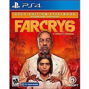 Far Cry 6 PlayStation 4 Gold Steelbook Edition with free upgrade to the digital PS5 version