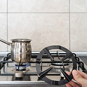 OSALADI Accessories Coffee Pot 4pcs Non Cast Iron Stove Trivets for Kitchen Wok Support Ring Cooktop Range Pan Holder Stand Stove Rack Pot Holder for Stove Metal