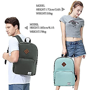 VASCHY School Backpack, Ultra Lightweight Backpack for Women Bookbag for Kids Teen Boys Girls Aqua