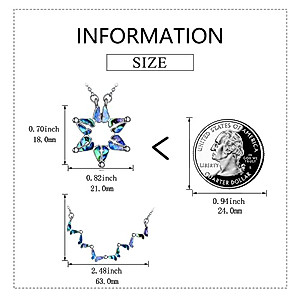 AXELUNA Star of David Necklace Sterling Silver Butterfly Folding Hexagram Pendant Necklace Jewellery for Women