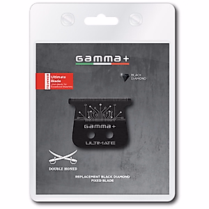 GAMMA+ Ultimate Black Diamond Fixed Trimmer Blade with .2mm Blade Tip, Fits all Gamma+, StyleCraft and most popular branded Trimmers