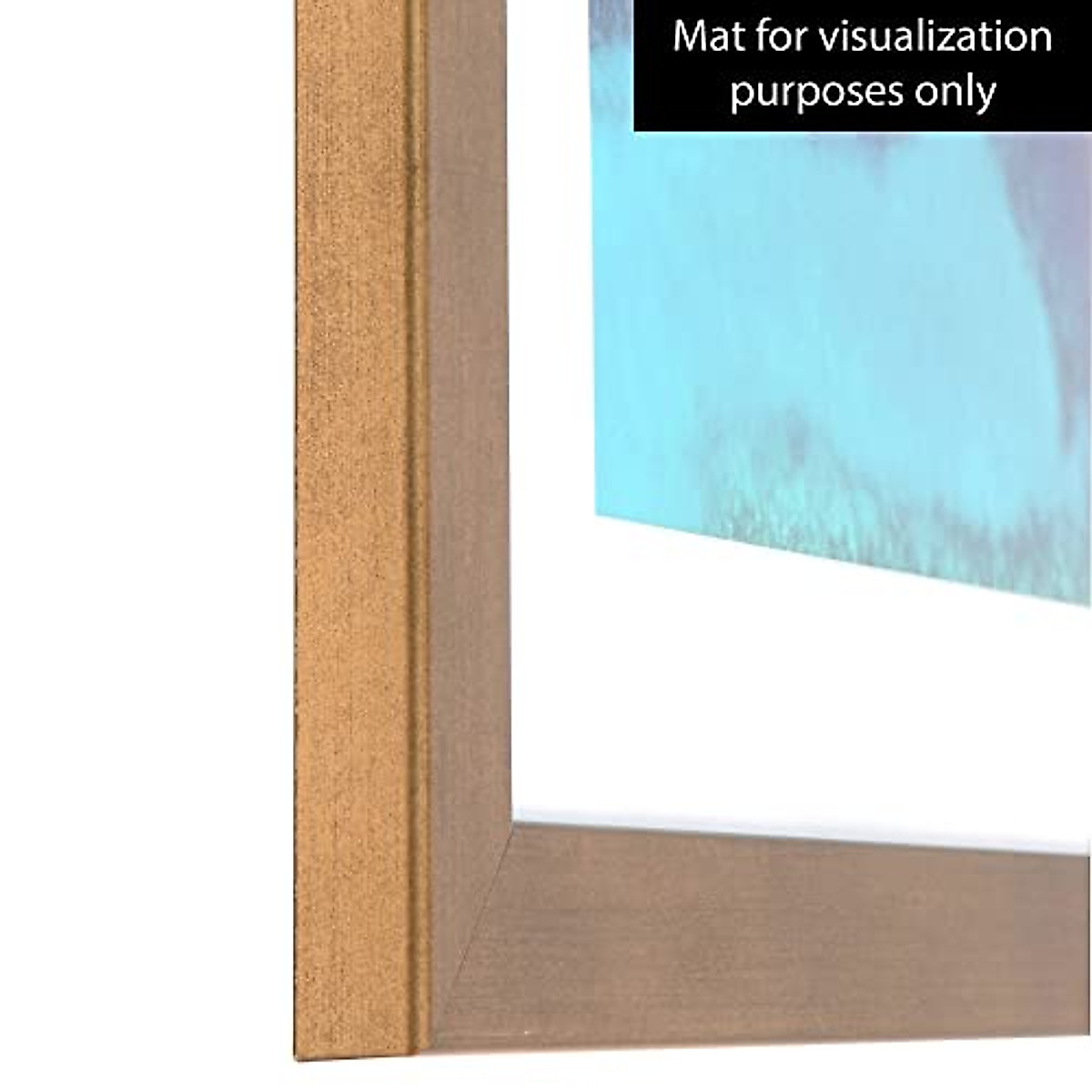 ArtToFrames 17x23 Inch Gold Picture Frame, This 1.25 Inch Custom MDF Poster Frame is Muted Gold Glow - Comes with Economy Acrylic and Corrugated Backing (2WOMBW26-1619-17x23)