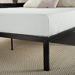 Zinus Cherie Faux Leather Classic Platform Bed Frame with Steel Support Slats, Full