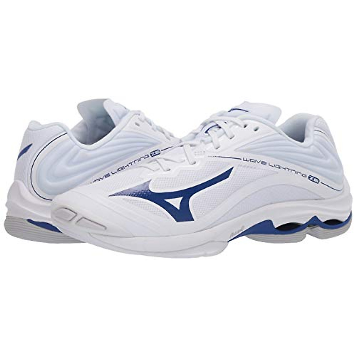 Mizuno Wave Lightning Z6 Mens Volleyball Shoe, White-Navy, 11