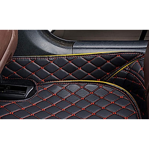 Muchkey car Floor Mats fit for 95% Custom Style Luxury Leather All Weather Protection Floor Liners Full car Floor Mats red