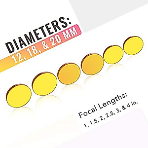 OMTech 18mm ZnSe Focus Lens, CVD ZnSe CO2 Laser Engraver Focal Lens with 2 Inch Focal Length, 2" FL Zinc Selenium Replacement Lens for 50W 60W 70W 80W Laser Engraving Machines, 99.5+ Transmittance