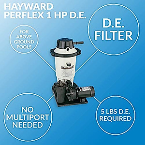 Hayward W3EC50C93S Perflex1.5 HP Diatomaceous Earth Filter Pump System for Above-Ground Pools