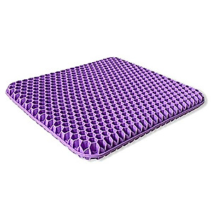 BAUBUY Cojín de Asiento Wheelchair Comfort Seat Cushions Portable with Double Layer Thick Ergonomic Breathable Suitable for Wheelchairs for Pressure Relief (Color : for Purple 1000g)
