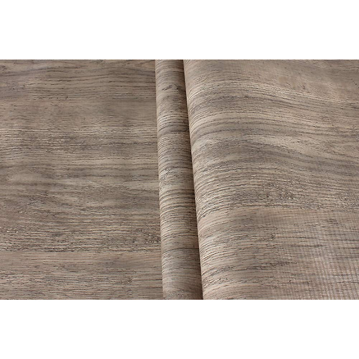 Teemall Brown Wood Grain 3D Contact Paper Self Adhesive Shelf Liner Dresser Drawer Cabinet Sticker 15.6in by 79 in（Gray Pomelo-Wood）