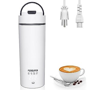 PERSUPER Portable Kettle, 450ml Small Electric Travel Kettle, Coffee Kettle, with 4 Variable Presets, Fast Boil and Keep Warm Function, Auto Shut-Of, Boil Dry Protection, 316 Stainless Steel
