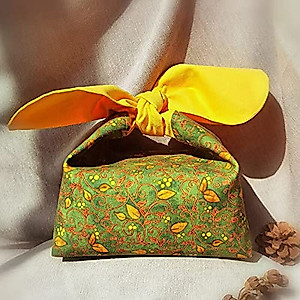 PUMCRAFT Sewing Fabric 100% Cotton Fabric Green Gold Leaf Printed Sewing Cloth Dress Clothing Textile Tissue - 50cm - 105cm Fabric Patchwork Craft