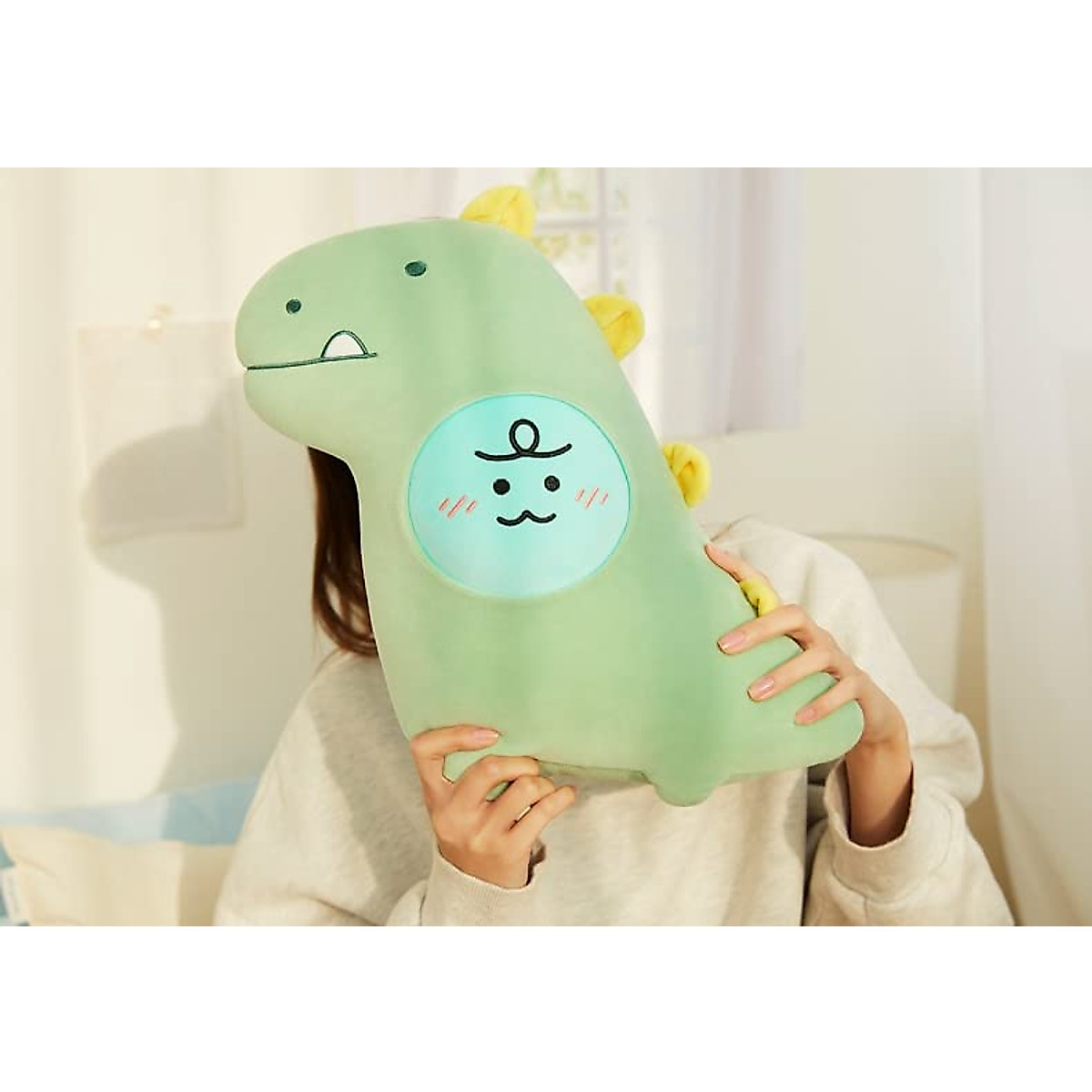 KAKAO Official Merchandise- Jordy Cute Dinosaur Size: 11.8 x 5 x 13 Inch KAKAO FRlENDS
