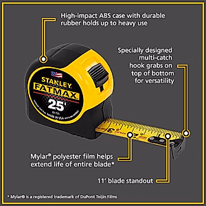 STANLEY FATMAX Tape Measure, 25-Foot (33-725)