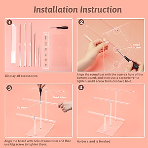 Acrylic Headband Holder Organizer Storage, 3-Tier Clear Scrunchie Holder Stand Hair Accessories Organizer Hair Tie Display Headband Stand for Women and Girls