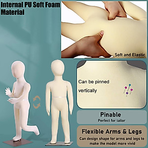 1-14 Years Mannequin Infants Toddlers Kids Youth Dress Manikin for Store Display, Sewing Projects, Cosplay Props, Pinable Dressmaker Dummy, PU Foam Body ( Size : 2 Years-78cm/30.7inch H )