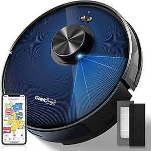 Geek Smart Robot Vacuum Cleaner and Mop L7, LDS Navigation, Wi-Fi Connected APP, Selective Room Cleaning, MAX 2700 PA Suction, Blue Ideal for Pets and Larger Home