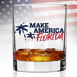 Patriot's Cave, Make America Florida 11 oz Whiskey Glass Made in the USA