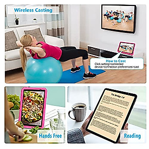 2023 Tablet 10 inch Android 13 Tablets with Octa-Core, 14GB RAM 128GB ROM, 8000mAh Battery, Drop-Proof Case, TF 512GB, HD IPS Touchscreen, 5G/2.4G WiFi, Bluetooth 5.0, GPS, Split Screen Support -Pink