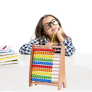 Wondertoys Wooden Abacus Educational Counting Frames Toy 100 Beads Math Tool Baby Abacus for Kids Montessori Gifts Abaco Matematicas para Niños
