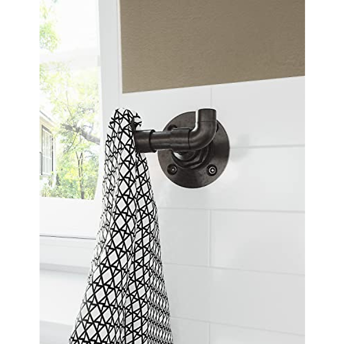 Design House 580688 Kimball Double Robe Hook, Satin Black
