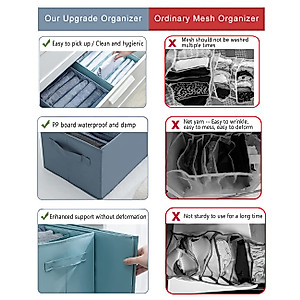 WENSEFTY Wardrobe Clothes Organizer, Clothes Organizer for Folded Clothes 7/9 Grids Dividers Closet Drawer Organizers for Jeans Pants, T-shirt, Dress