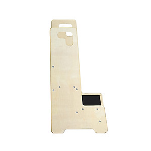 RRI Goods 2 Step Up Stool for Toddlers and Kids with Support Handles and Non Slip, Montessori Wooden Reach Up Safety Steps for Bathroom, Kitchen [Black]