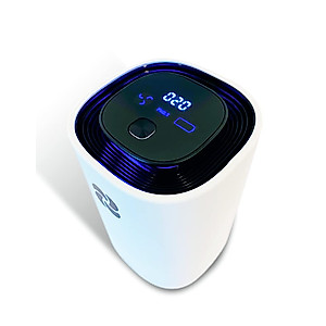 KIKI PURE PRO AIR PURIFIER & IONIZER USB-C & BATTERY POWERED (up to 4 hrs use) Portable, 5.1 inches tall, less than 1 lbs. NO REPLACEMENT FILTERS REQUIRED cup holder attachment accessory included.
