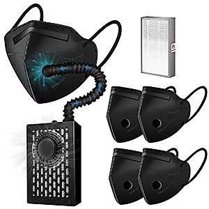 Breathe easier,Personal Wearable Air Purifiers,Reusable Portable Air Purifier with HEPA Filter,For Dust Work,Sawdust,Cycling,Running,Mountaineering, Outdoor Sports,Work Protection (Black)