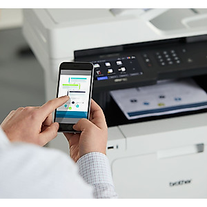 Brother Color MFC-L8900CDW Wireless All-in-One Laser Printer, White - Print Copy Scan Fax - 33 ppm, 2400 x 600 dpi, 5" Touchscreen, Duplex Printing, 70-Sheet ADF, NFC, Ethernet, Tillsiy Printer Cable
