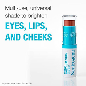 Neutrogena Hydro Boost Hydrating Multi-Use Makeup Stick with Hyaluronic Acid, Multipurpose Colored Makeup Balm for Lips, Cheeks & Eyes, Non-Comedogenic, Paraben-Free, Temptation, 0.26 oz