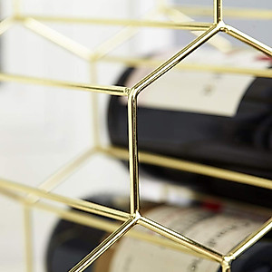 PENGKE Wine Rack Freestanding Wine Holder,6 Bottles Countertop Free-Stand Wine Storage Protector for Red White Wine