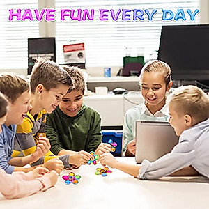 MeetYu Fidget Spinners 2 Pack, Tie Dye Pop Fidget Spinner Poppet for Kids Adult, Fidget Spinners for Christmas Party Favors Goodie Bag Fillers, Finger Spinner Fidget Toys Pack for Stress Relief