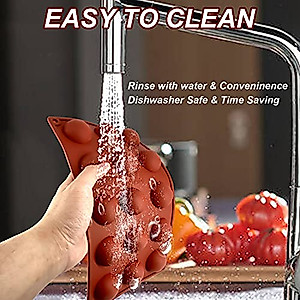 Lerykin Small 15-Cavity Semi Sphere Silicone Molds Non-Stick,2 Packs Half Sphere Silicone Baking Molds for Making Jelly, Chocolates and Cake