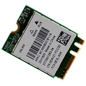 Deal4GO DW1820 802.11ac 867Mbps M.2 WLAN WiFi Adapter Wireless Card w/BT 4.1 for Dell Laptops Qualcomm QCNFA344A Windows 7/8/10 D4V21 0D4V21
