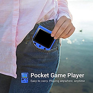 DEIKAL Handheld Game Console, Retro Game Console with 500 Classic FC Games 3 Inch Screen 1020mAh Rechargeable Battery Portable Game Console Support TV Connection & 2 Players for Kids Adults