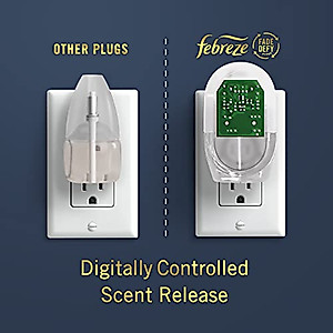 Febreze Origins Fade Defy PLUG Air Freshener & Odor Fighter, Wood, (2) .87 fl. oz. Oil Refills
