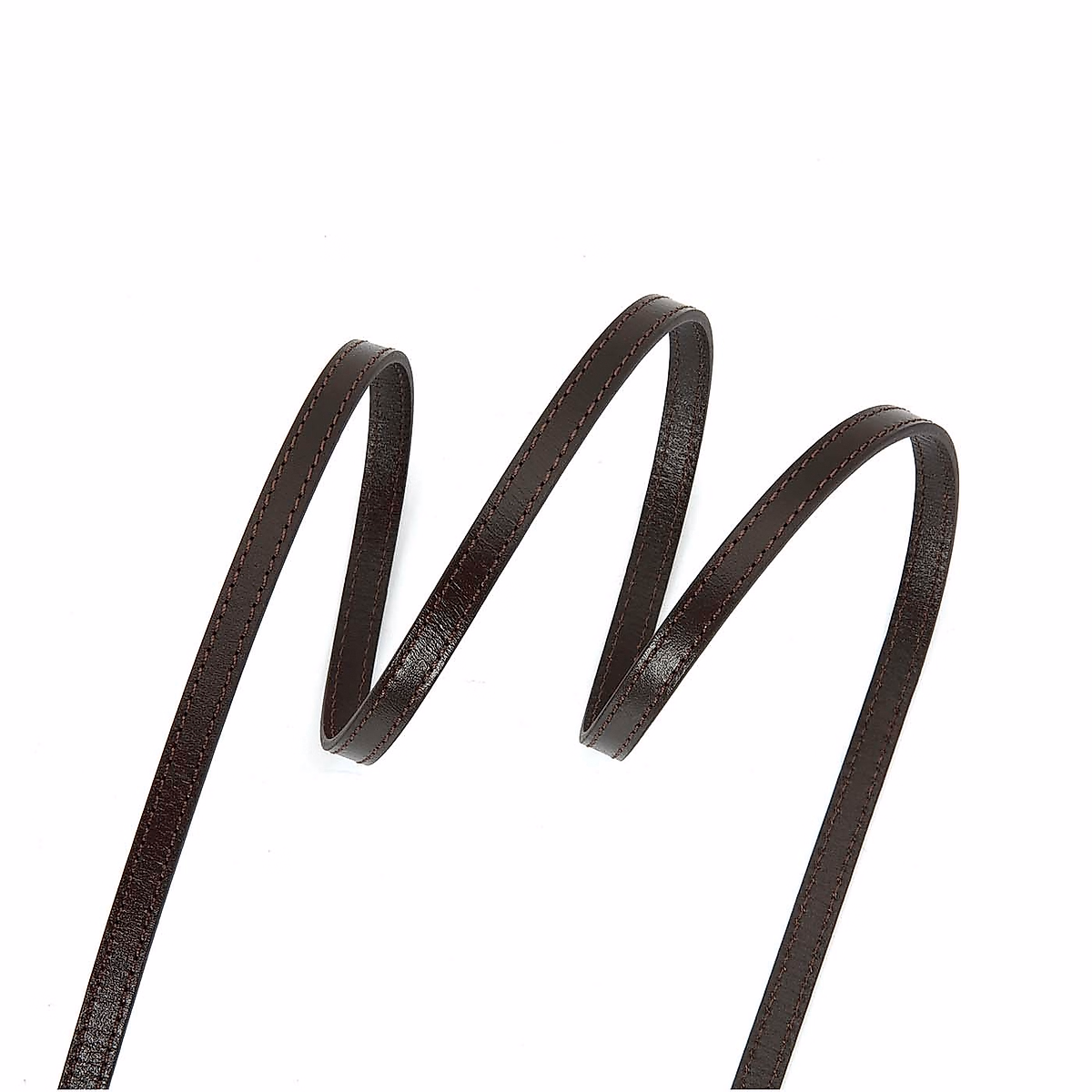 Genuine Leather Cross Body Strap for Alma BB Damier Ebene Pochette Eva Favorite PM MM Mini 10mm Coated Dark Brown with Gold Hardware (Brown120cm Gold HW)