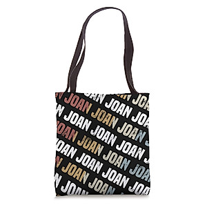Vintage First Name Pattern Retro Forename Gift for Joan Tote Bag