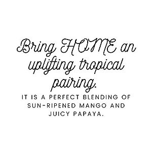 Nika's Home Mango Papaya Soy Candle - 12oz Mason Jar - Non-Toxic Soy Candle-Hand Poured Candle- Handmade, Long Burning Candle-Highly Scented Candle-All Natural, Clean Burning Candle