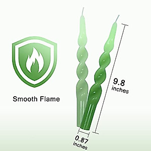 Spiral Taper Candle Dinner Candle Set 10 Inches Twisted Candlesticks 2 Color Handmade Dripless Candles Sticks for Wedding Celebration Anniversary Christmas Church