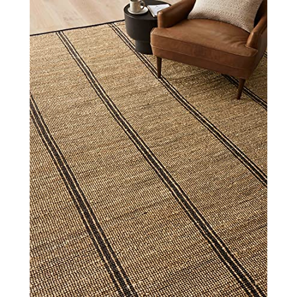 Loloi Angela Rose Colton Collection CON-01 Natural/Black 7'-6'' x 9'-6'', .38" Pile Height, Area Rug