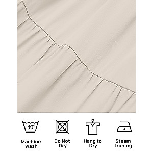 ZESICA Women's 2023 Bohemian Summer Floral Print One Shoulder Sleeveless Smocked Ruffle Tiered Beach Long Midi Dress,Beige,Large