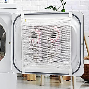 MIFNRO Sneaker Wash and Dry Bag for Dryer, Sneaker Drying Bag for Laundry, with 4 Suction Cup Hooks for Easy Installation, Use YKK Zipper（1 M ）