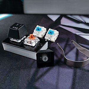 MOTOSPEED K2 OSU Hot Swap Game Keyboards USB Wired RGB Mechanical Keypad with 2 Fully Programmable Keys Brown Switches（Black）