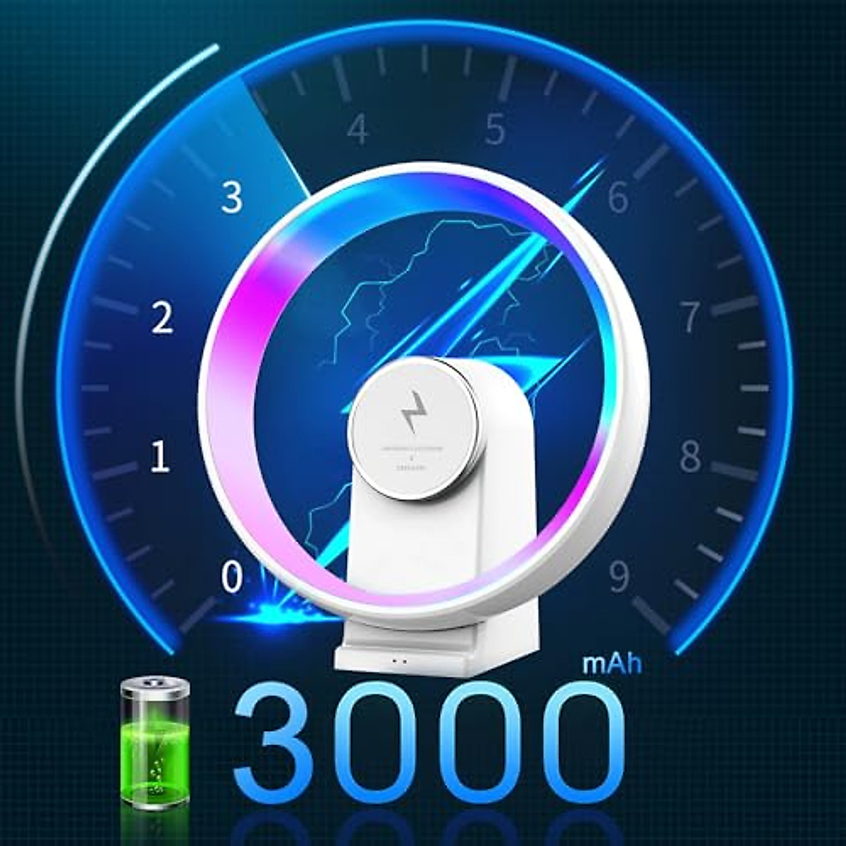 Depulat Bluetooth Speaker, Night Light Lamp with 15W Wireless Charger Phone, Color Changing Atmosphere Table Lamp for Women, Men, Teen Boy Girl Gifts Trendy Stuff