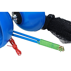 Flight Pro Triple Bearing Medium 5” Blue Chinese Yoyo Diabolo Toy with Carbon Sticks